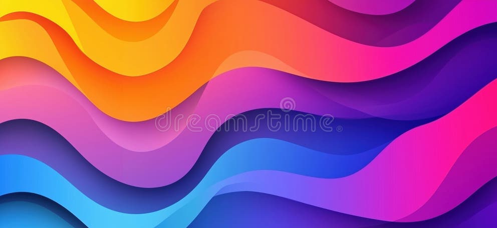 Colorful Abstract Wave Pattern Design with Vibrant Gradients and Smooth ...
