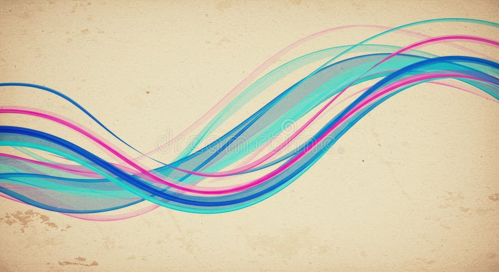 Colorful Abstract Wave Pattern with Dynamic Flow on Textured Background ...