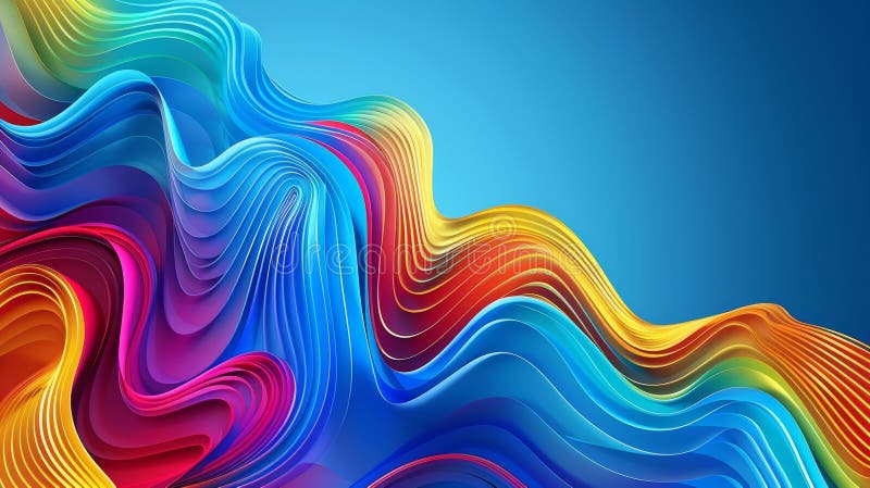 Colorful Abstract Wave Pattern, Vibrant Gradient Design. Modern Art and ...