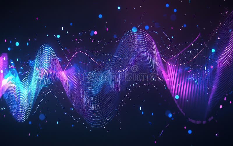 Colorful Abstract Wave Pattern with Vibrant Lights Representing Sound ...