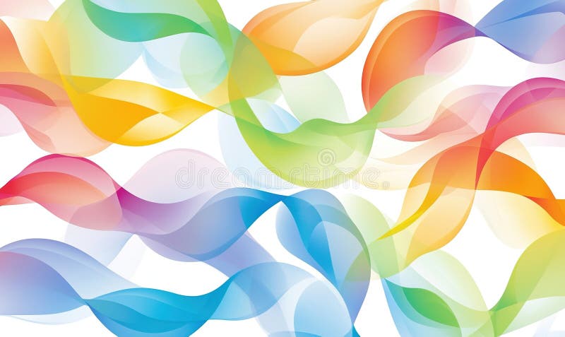 Colorful Abstract Wave Pattern on White Background for Design Element ...
