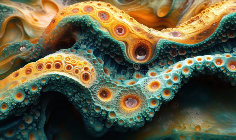 Colorful Abstract Wave Patterns with Intricate Textures and Organic ...