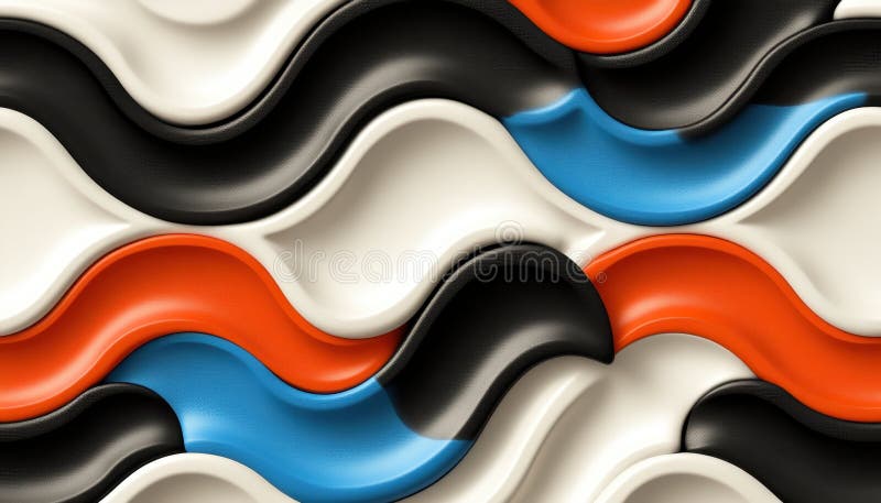 Colorful Abstract Wave Patterns in Smooth Texture on a Modern Design ...
