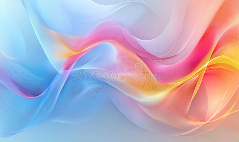 Colorful Abstract Wave Patterns in Soft Pastel Hues for Modern Design ...