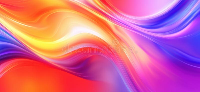 Colorful Abstract Wave Patterns with Vibrant Gradients and Smooth ...