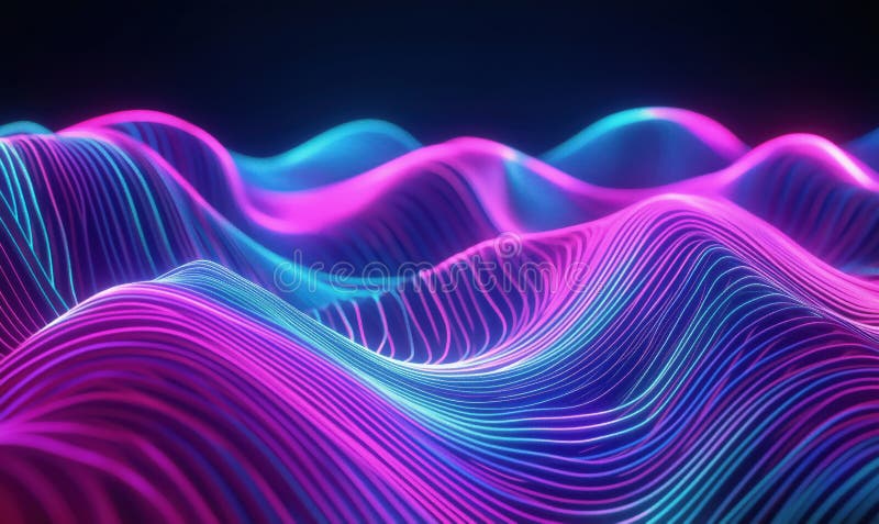 Colorful Abstract Wave Patterns in Vibrant Pink and Blue Tones Stock ...