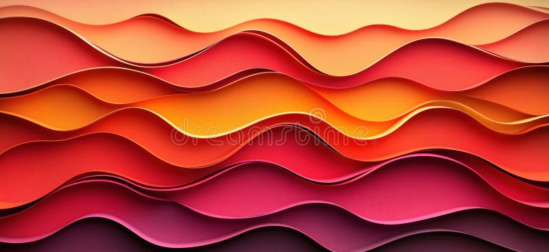 Colorful Abstract Wave Patterns in Vibrant Shades of Red, Orange, and ...