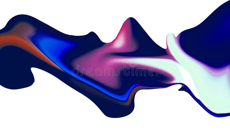 Colorful Abstract Wave Shape on White Background Stock Image - Image of ...