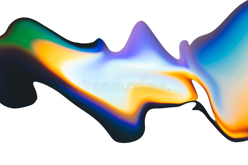 Colorful Abstract Wave Shape on White Background Stock Photo - Image of ...