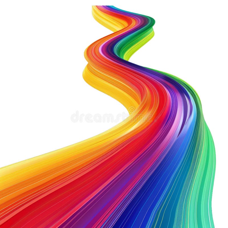 Colorful Abstract Wave on Transparent Background Stock Image ...