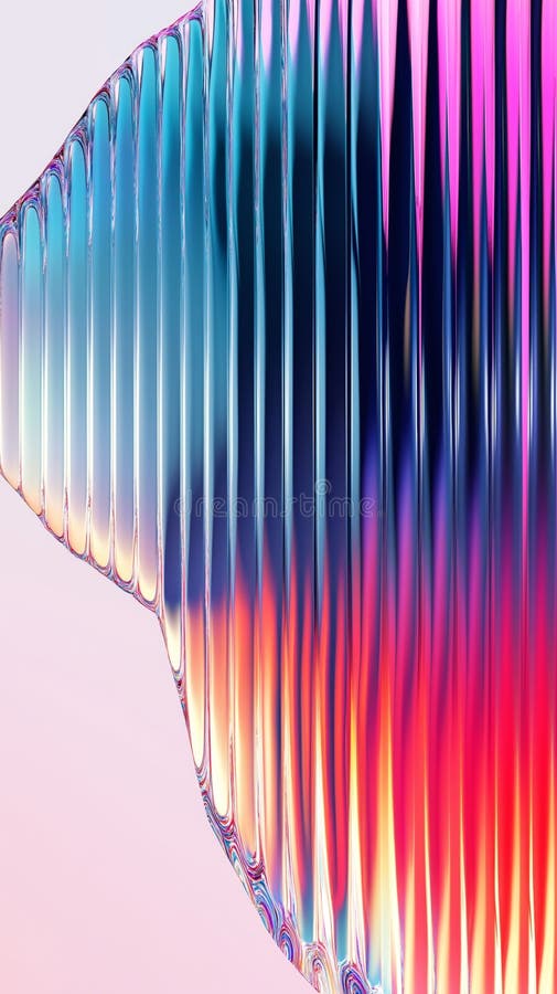 Colorful Abstract Wave with Vertical Lines and Gradient Reflection ...