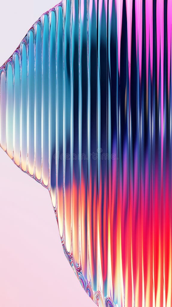 Colorful Abstract Wave with Vertical Lines and Gradient Reflection ...