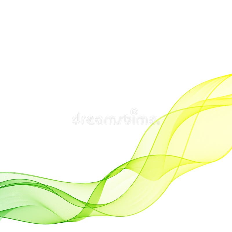 Colorful Abstract Wave. Yellow and Green Lines. Vector Background. Eps ...