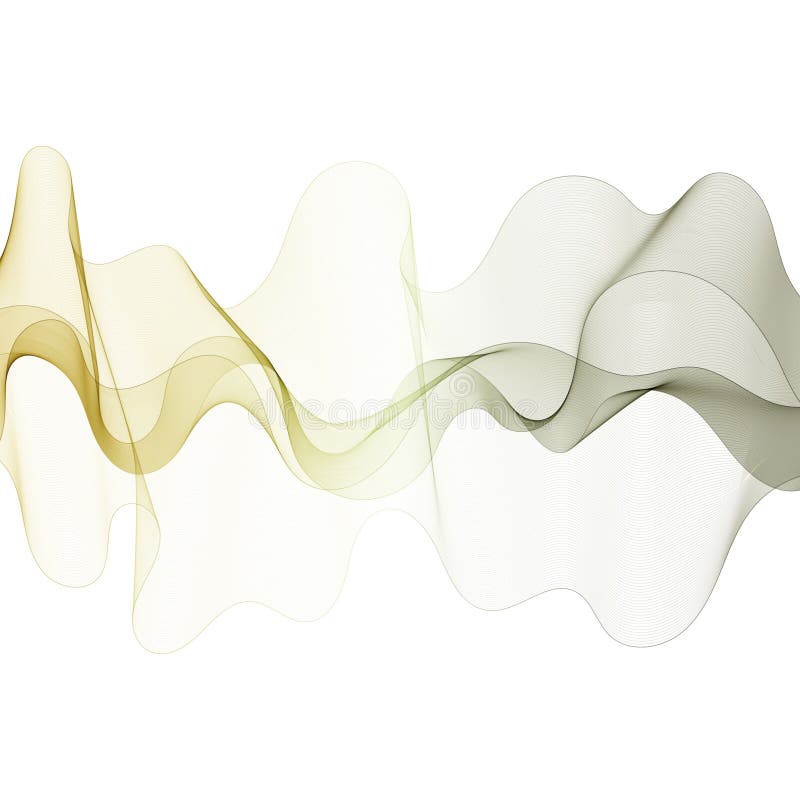 Colorful Abstract Wave. Yellow and Green Lines. Vector Background. Eps ...