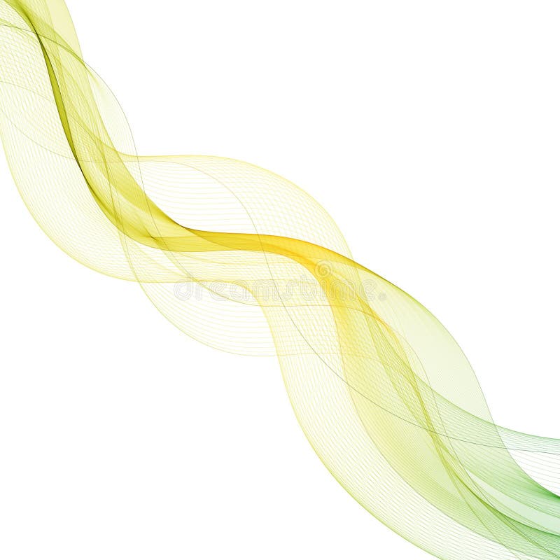 Colorful Abstract Wave. Yellow and Green Lines. Vector Background. Eps ...