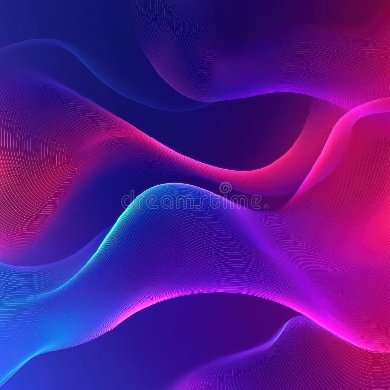 Colorful Abstract Waves Create a Vibrant Display of Flowing Patterns in Deep Hues and Smooth ...
