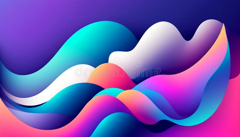 Colorful Abstract Waves Create a Vibrant and Dynamic Energy Flow Stock ...