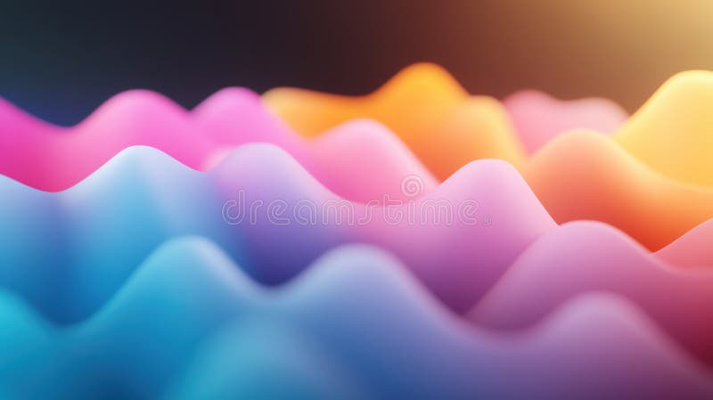 Colorful Abstract Waves Create A Vibrant And Dynamic Visual Effect Ai