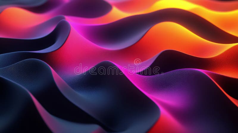 Colorful Abstract Waves Create a Vibrant Visual Experience with Flowing ...