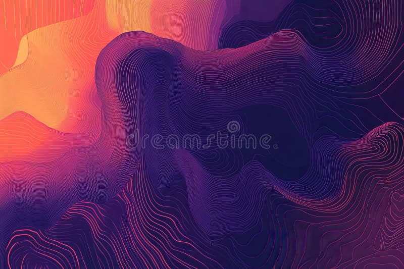 Colorful Abstract Waves with Curvy Lines and Vibrant Patterns in Motion ...