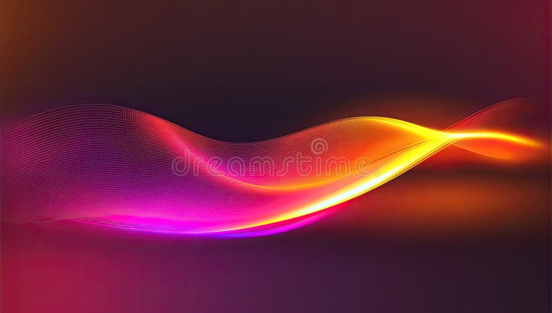 Colorful Abstract Waves on a Dark Background Stock Illustration ...