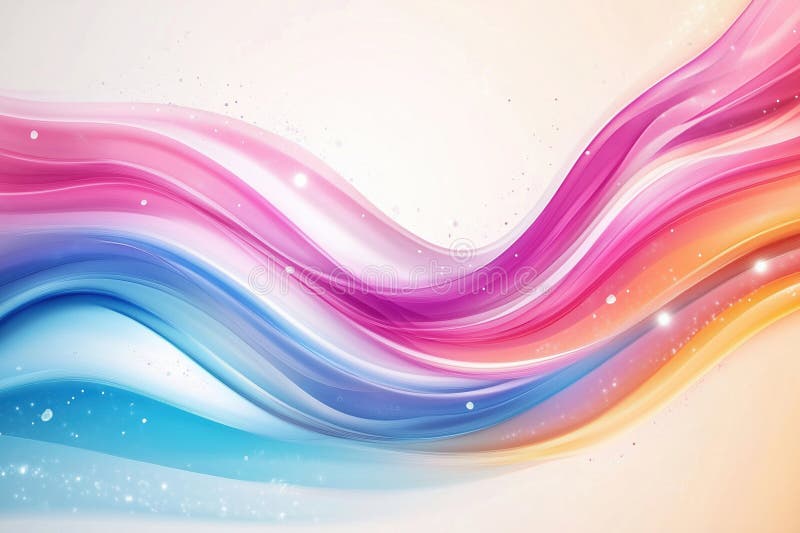 Colorful Abstract Waves Design with Smooth Gradients and Light Effects ...