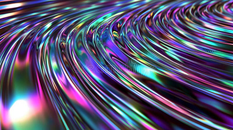 Colorful Abstract Waves Display Vibrant Reflections and Smooth Curves ...