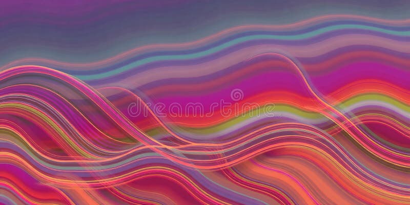 Colorful Abstract Waves Flow Across the Canvas Creating Vibrant Patterns Stock Illustration ...