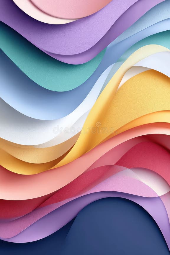 Colorful Abstract Waves Forming a Visually Dynamic and Textured ...