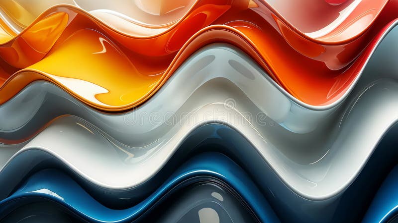 Colorful Abstract Waves with Glossy Textures Stock Video - Video of ...