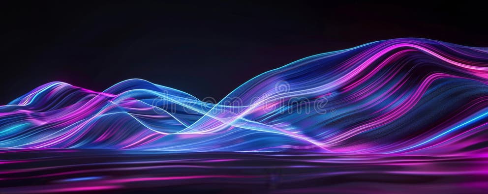 Colorful Abstract Waves of Light Stock Photo - Image of modern, digital ...