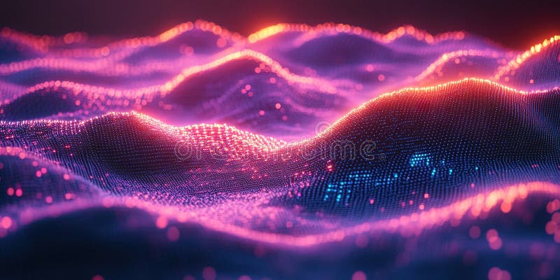 Colorful Abstract Waves of Light Create a Mesmerizing Digital Texture ...