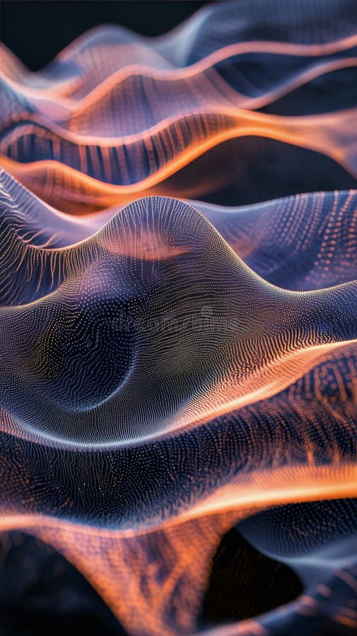 Colorful Abstract Waves of Light and Texture Created with Digital ...