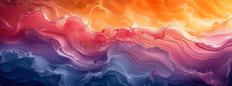 Colorful Abstract Waves And Marbled Patterns Acrylic Fluid Art Digital
