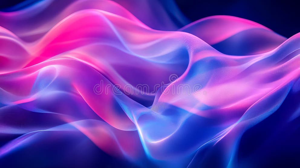 Colorful Abstract Waves Pattern in Pink and Blue, Digital Art. Creative ...