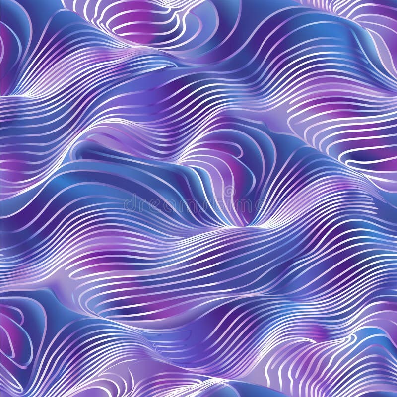 Colorful Abstract Waves in Purple and Blue Tones Creating a Smooth ...