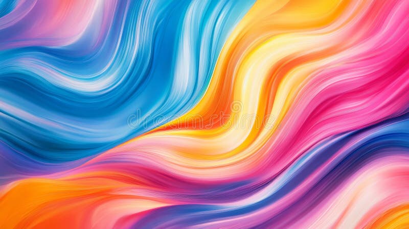 Colorful Abstract Waves, Vibrant Flowing Pattern. Creative Design and ...