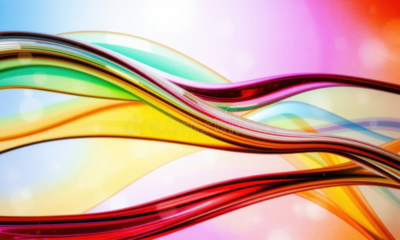 Colorful Abstract Waves in Vibrant Hues Create Dynamic and Energetic ...