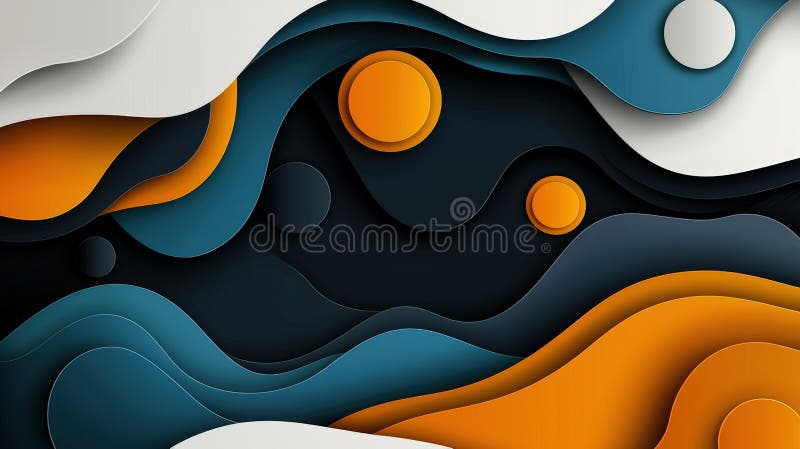 Colorful Abstract Wavy Background Design Stock Illustration ...