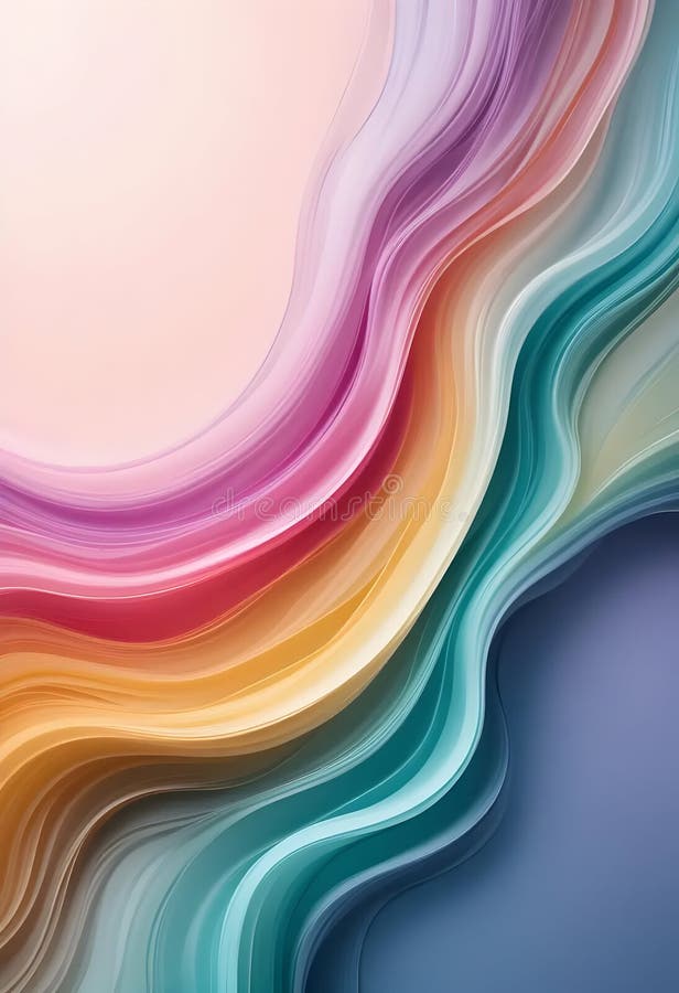 A Colorful Abstract Wavy Gradient Background with Soft Flowing Shapes ...