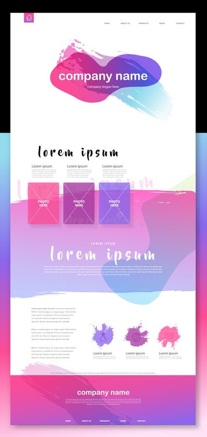 Colorful Abstract Website Template Background. Stock Vector ...