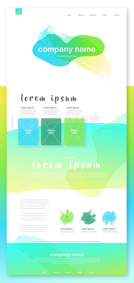 Colorful Abstract Website Template Background. Stock Vector ...