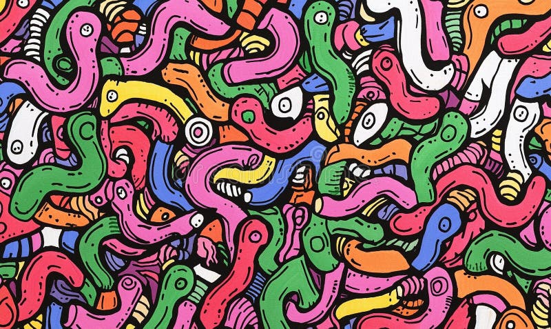 Colorful Abstract Worm-like Pattern Background for Design, Textile, or ...