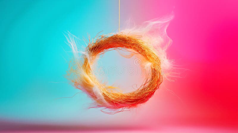Colorful Abstract Wreath with Mixed Light Effects and Vivid Gradient ...
