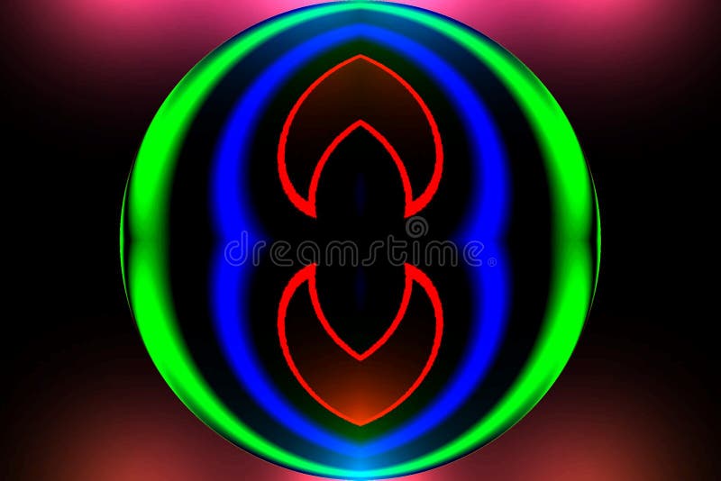 Colorful Abstraction with Mirror Effect. Stock Illustration ...