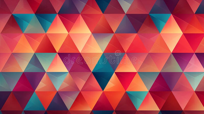 Colorful Abstraction: Seamless Triangles in Design Stock Illustration ...