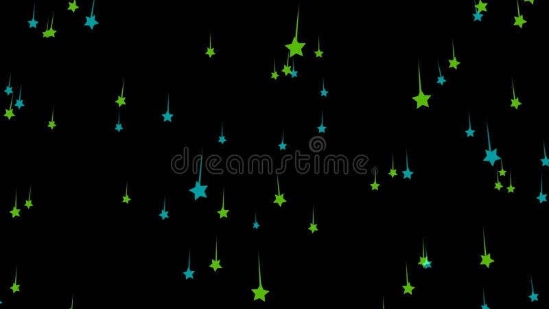 Colorful Abstraction of Small Stars Falling on the Black Background ...