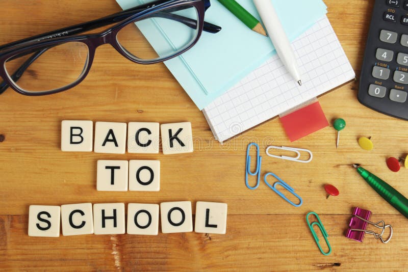 Different Study Equipment Ready for School Stock Photo - Image of ...