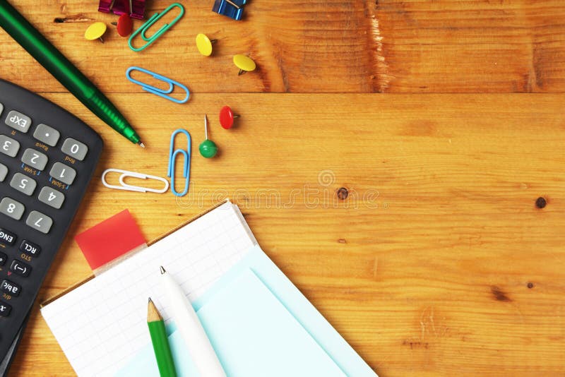 Different Study Equipment Ready for School Stock Image - Image of note ...