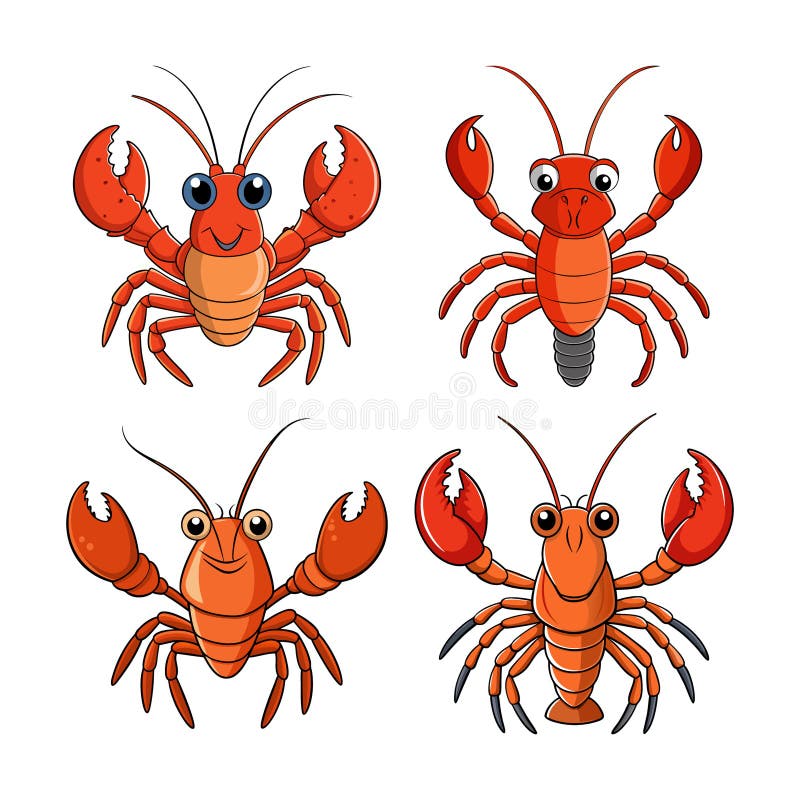 Colorful Acetes Crustacean Realistic Artwork Stock Illustration ...